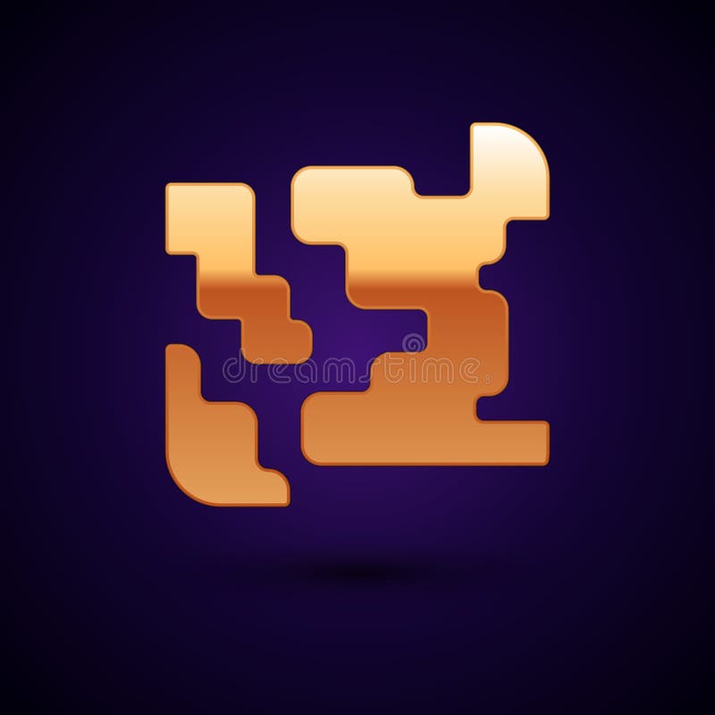 Gold Gaseous Icon Isolated on Black Background. Changing the State of ...