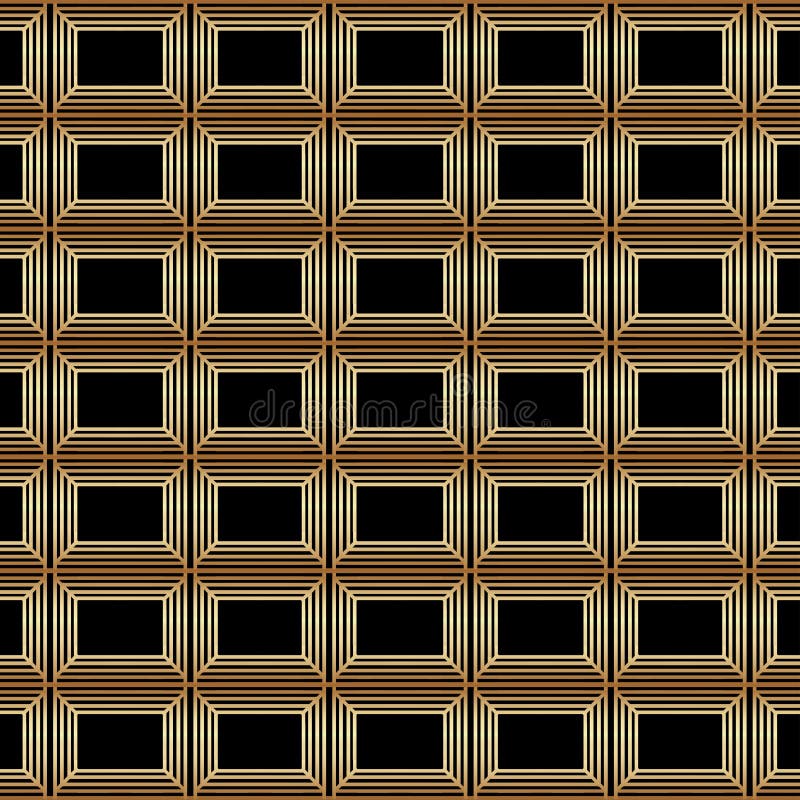 Gold Gatsby Art Deco Rectangle Pattern Background Design Stock Vector ...