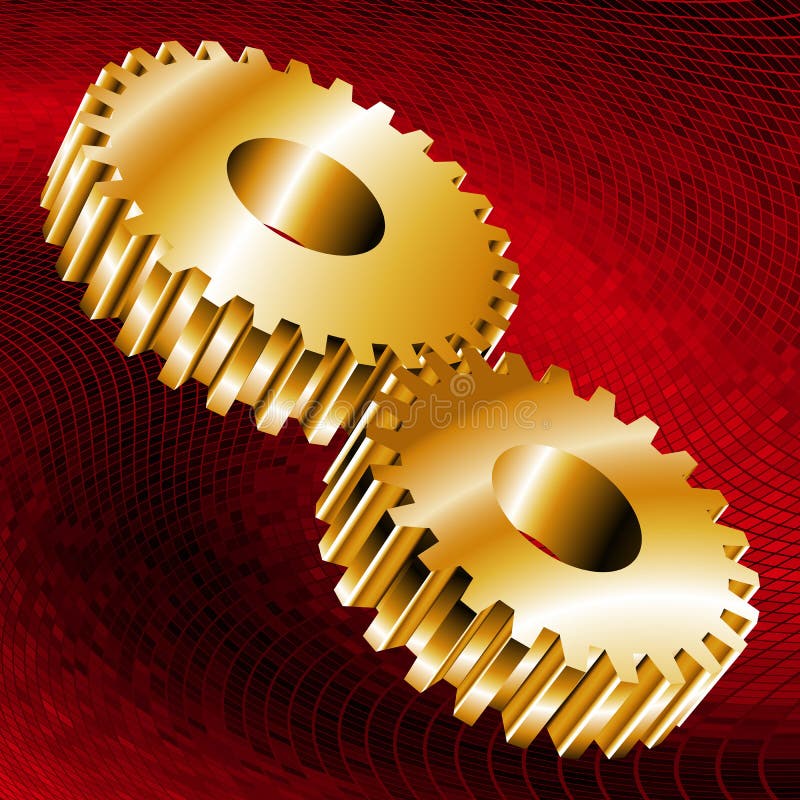 Gold Gear stock vector. Illustration of vector, backgrounds - 38382827