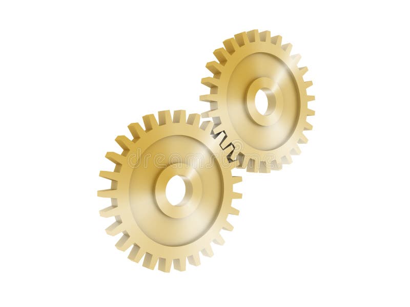 Gold gears stock illustration. Illustration of machine - 1870508