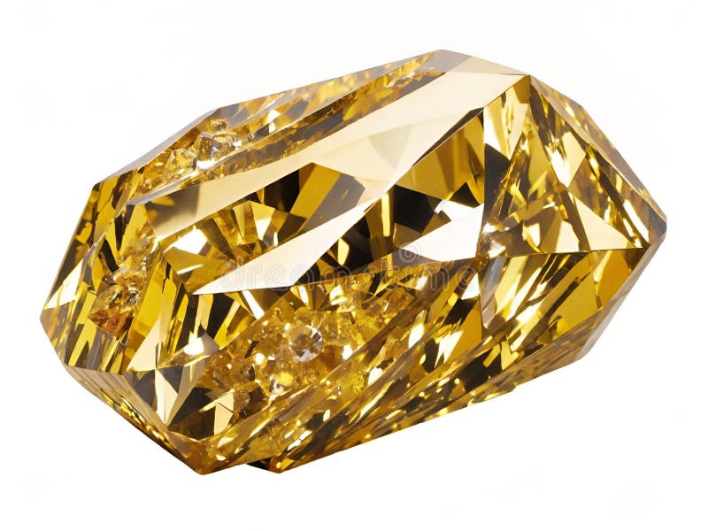 Gold gem isolated on white stock illustration. Illustration of isolated ...