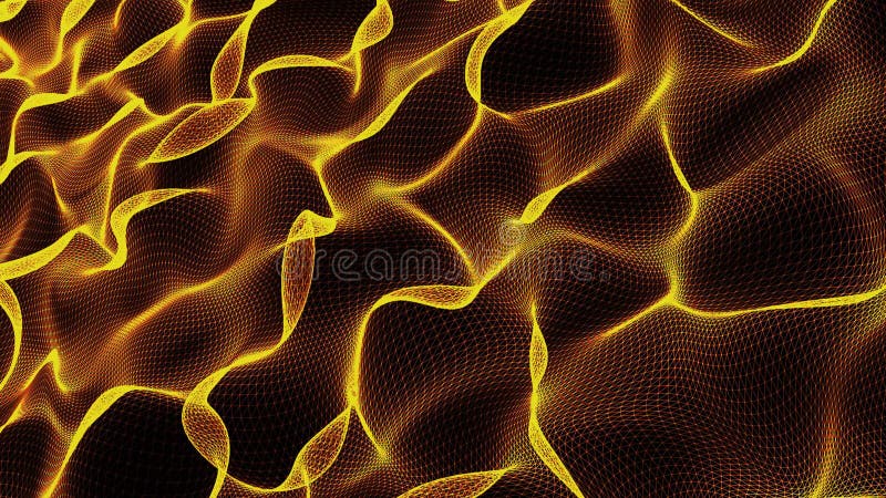 Gold Genesis Wave Abstract Background Animation. Stock Footage - Video ...