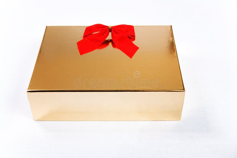 Gold gift box stock image. Image of bounty, celebrate - 3795357