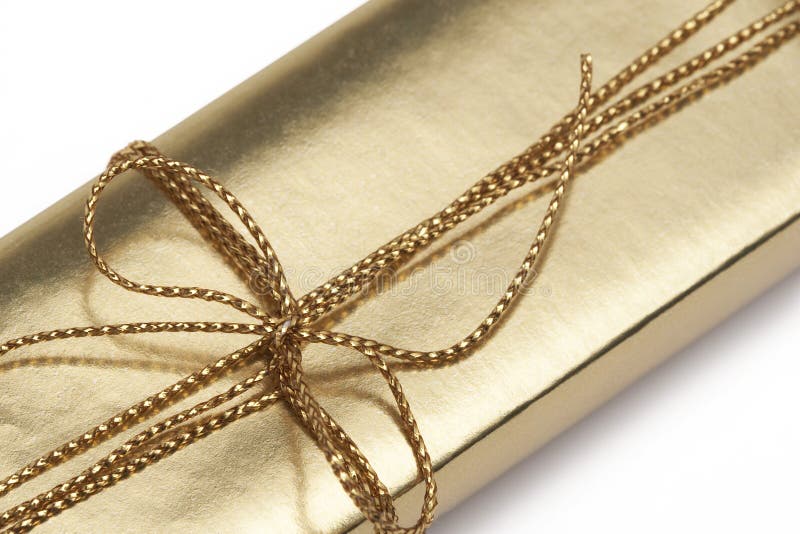 Gold gift box stock image. Image of special, anniversary - 8055133
