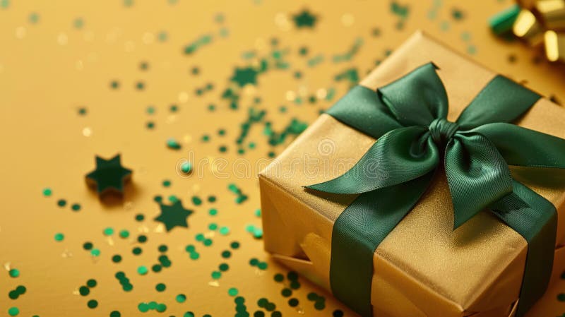 The Gold Gift Box.AI Generated Image Stock Photo - Image of festive ...