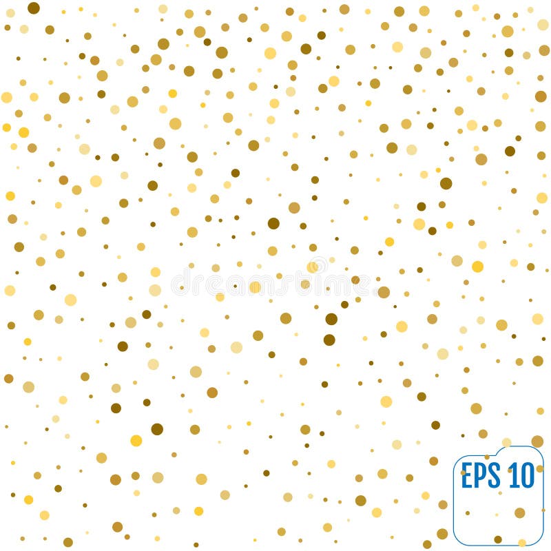 Gold Glitter Background Polka Dot, Vector Illustration Stock Vector ...