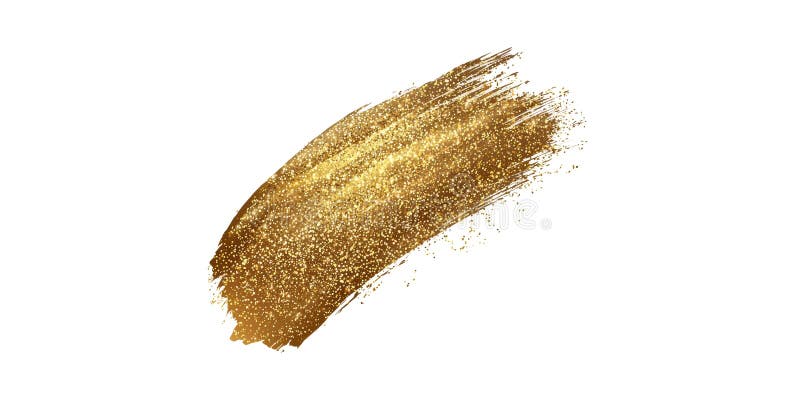 Gold Glitter Brush Stroke. Elegant and Luxurious Design Element for ...