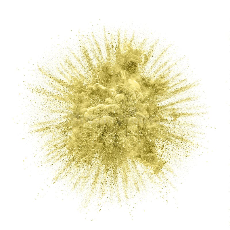 Gold Glitter Explosion. Golden Sparkle Explosive Background. Shimmer ...