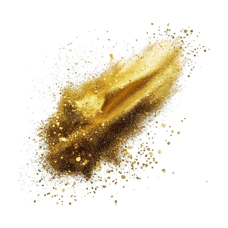 Gold Glitter Explosion Texture Background on Transparent Background ...