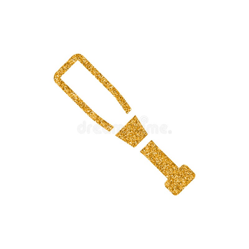 Gold Glitter Icon - Baseball Bat Stock Vector - Illustration of design ...
