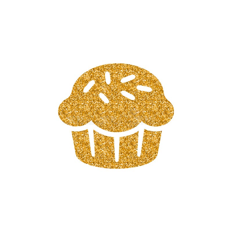 Gold Glitter Icon - Cake stock vector. Illustration of delicious ...