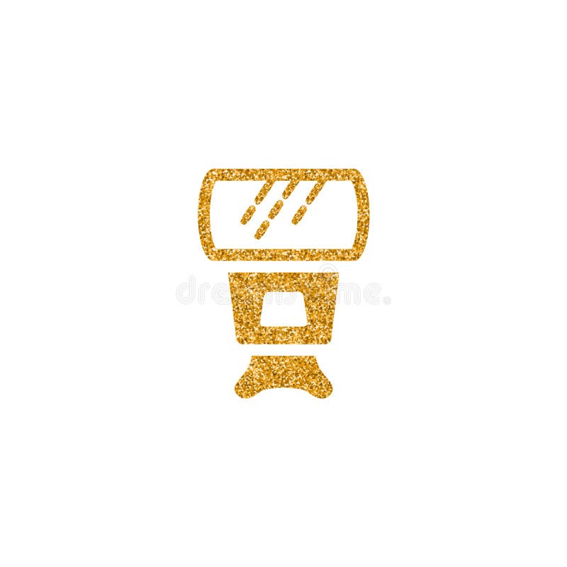 Gold Glitter Icon - Camera Flash Stock Vector - Illustration of ...