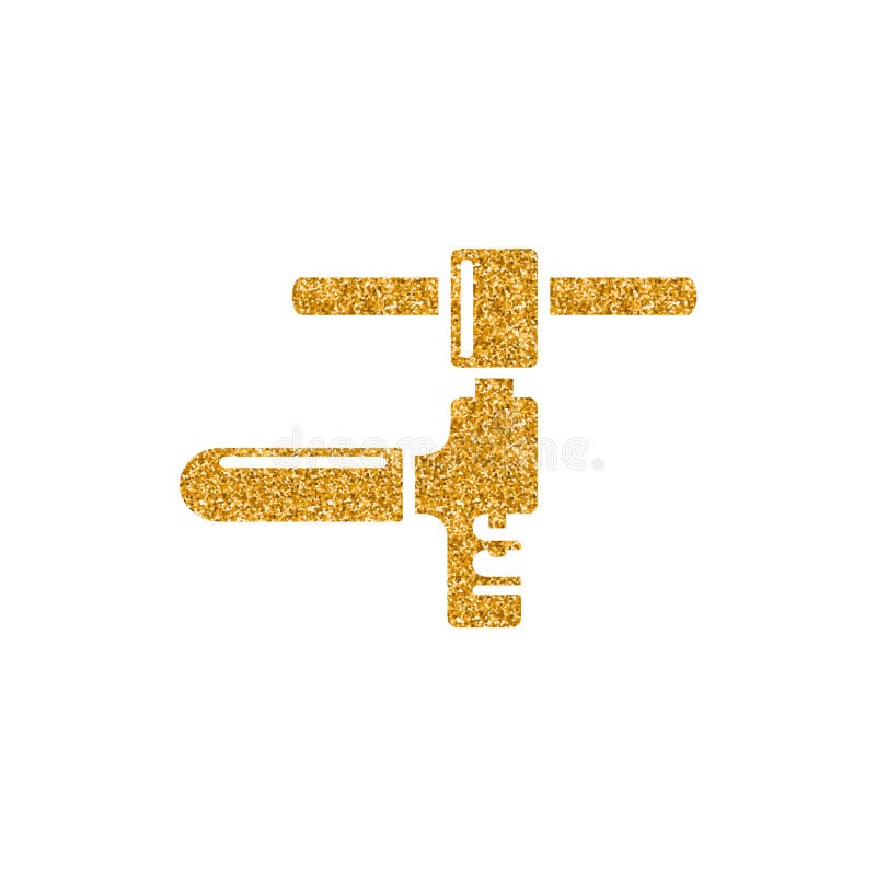 Gold Glitter Icon - Chain Tool Stock Vector - Illustration of ...