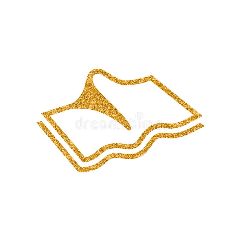 Gold Glitter Icon - Cleaning Cloth Stock Vector - Illustration of ...