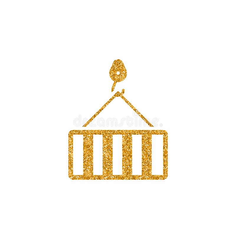 Gold Glitter Icon - Container Stock Vector - Illustration of import ...