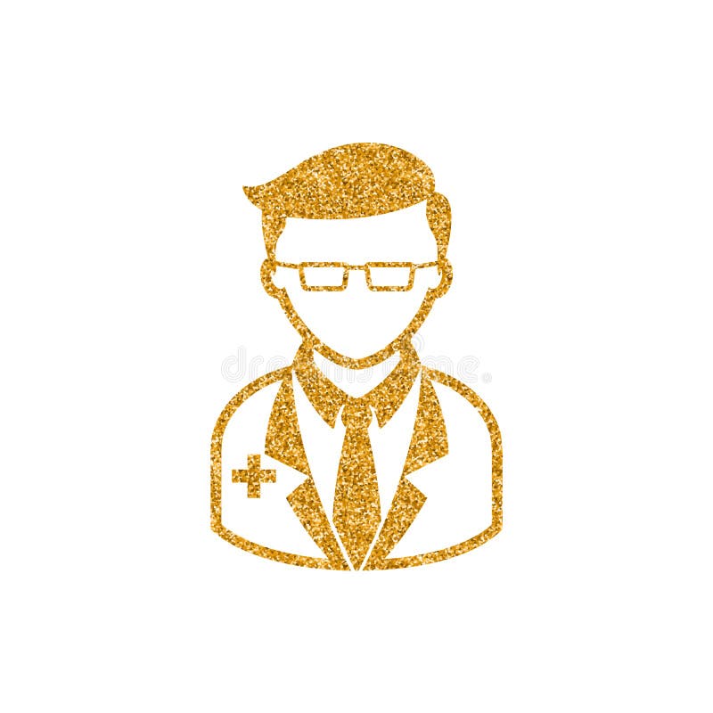 Gold Glitter Icon - Doctor stock vector. Illustration of glasses ...