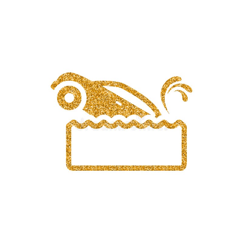 Gold Glitter Icon - Drowned Car Stock Vector - Illustration of icon ...