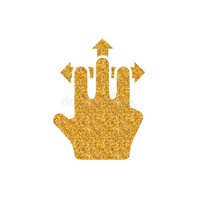 Gold Glitter Icon - Gesture Stock Vector - Illustration of laptop ...