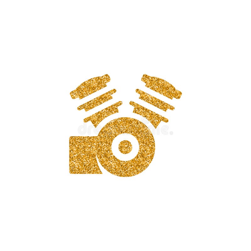 Gold Glitter Icon - Motorccycle Machine Stock Vector - Illustration of ...