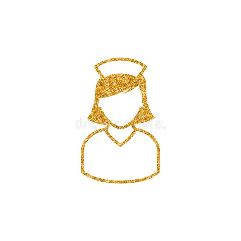 Gold Glitter Icon - Nurse stock vector. Illustration of specialist ...