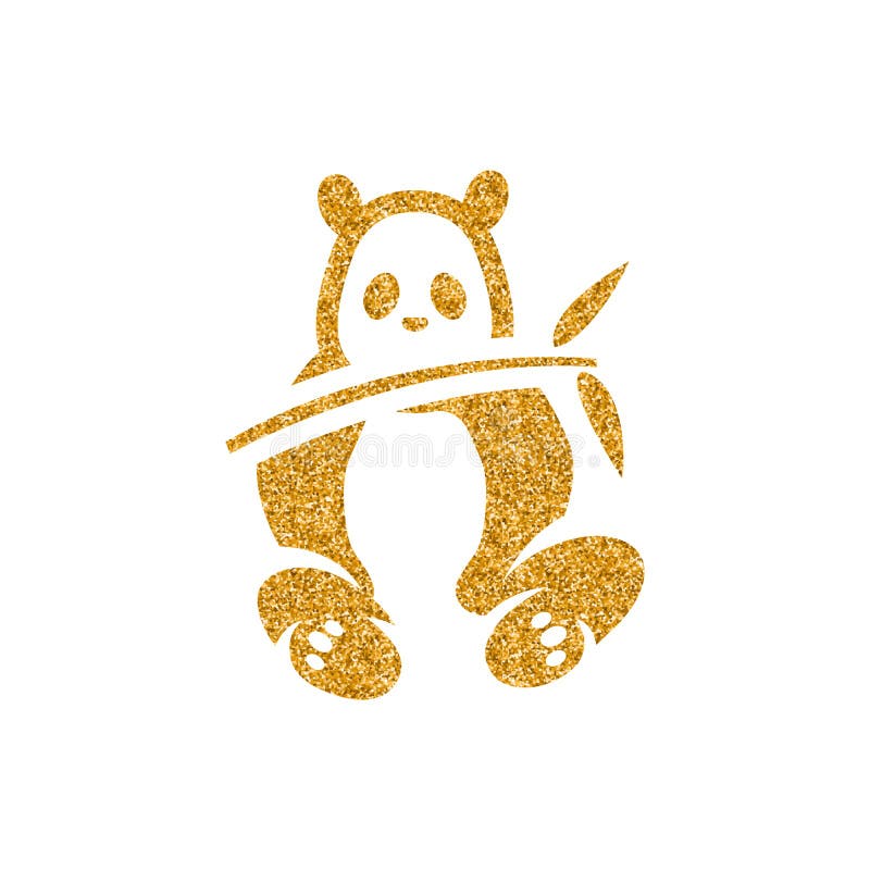 Gold Glitter Icon - Panda stock vector. Illustration of gold - 194472296