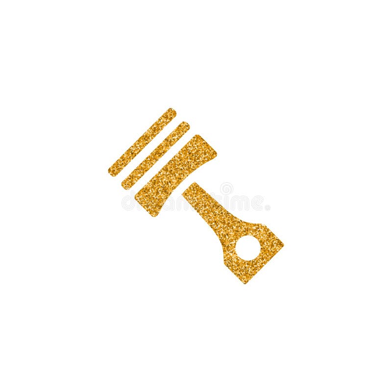 Gold Glitter Icon - PIston stock vector. Illustration of cylinder ...