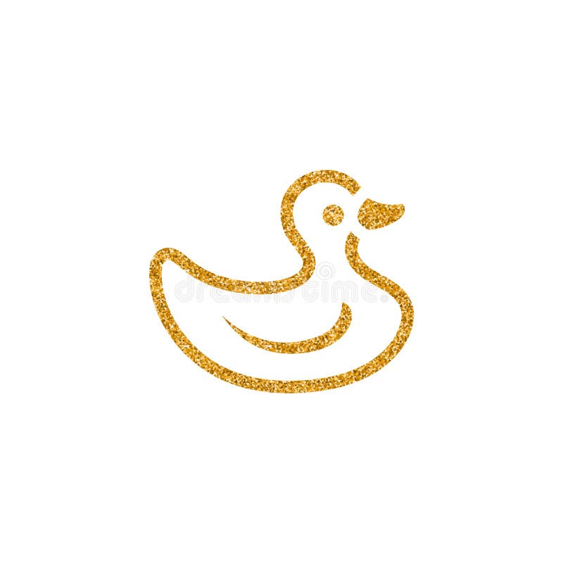 Gold Glitter Icon - Rubber Duck Stock Vector - Illustration of ...