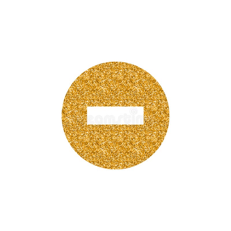 Gold Glitter Icon - Stop Sign Stock Vector - Illustration of traffic ...