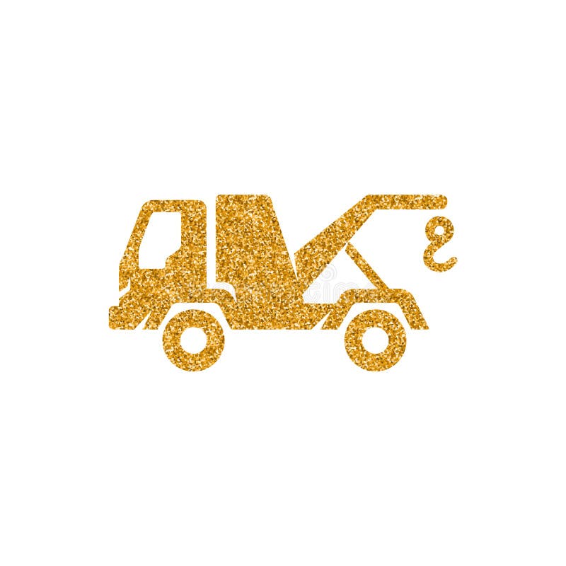 Gold Glitter Icon - Tow stock vector. Illustration of automotive ...
