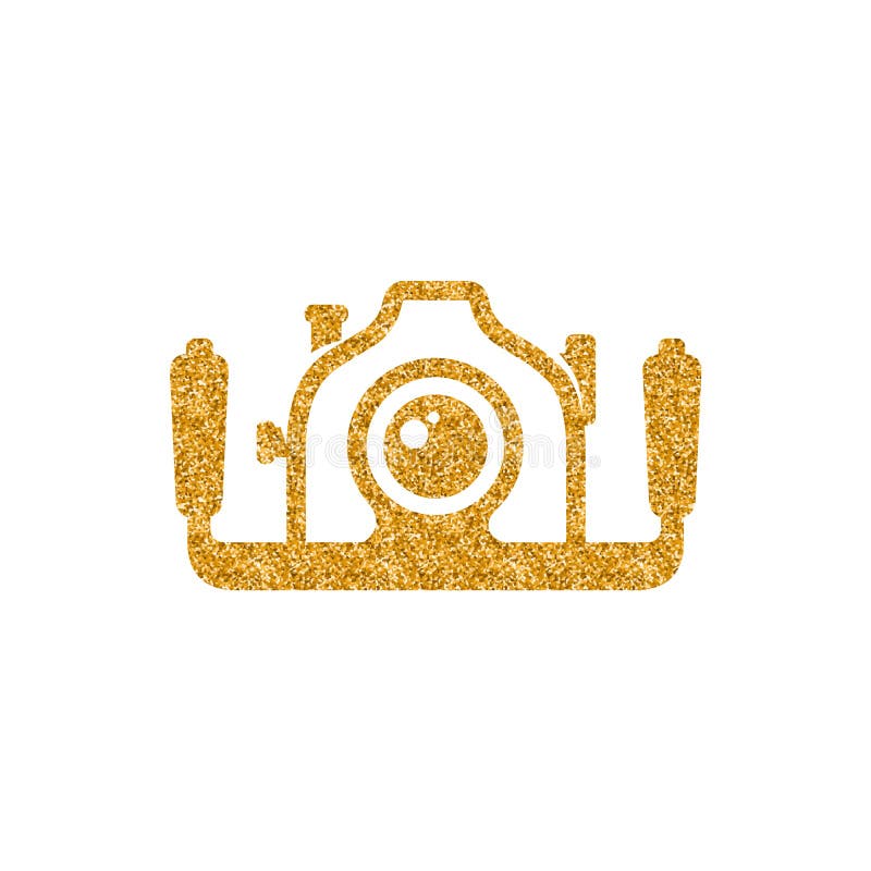 Gold Glitter Icon - Underwater Camera Stock Vector - Illustration of ...