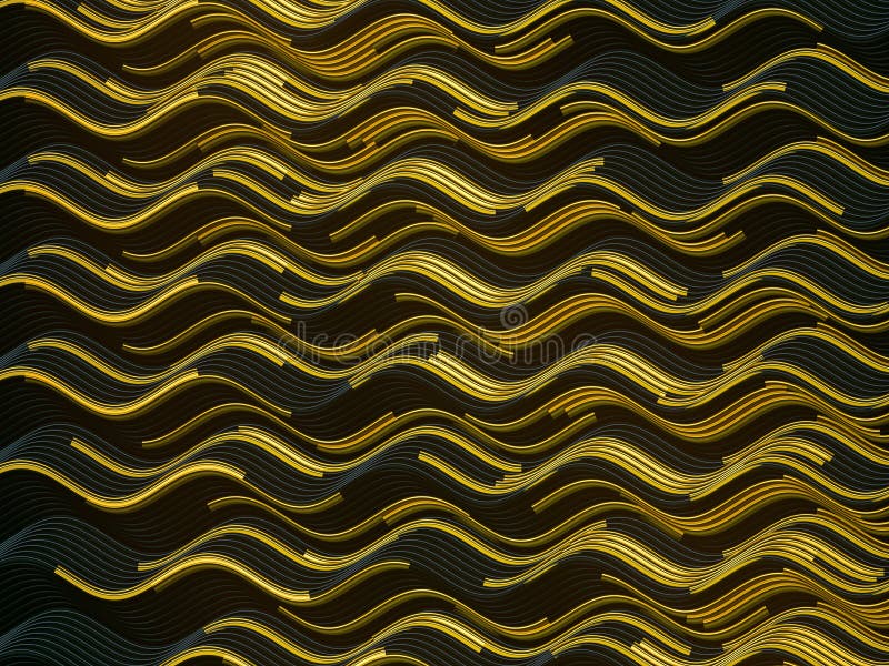 Gold Glitter Lines on Dark Surface. Luxury Background. 3d Render Design ...