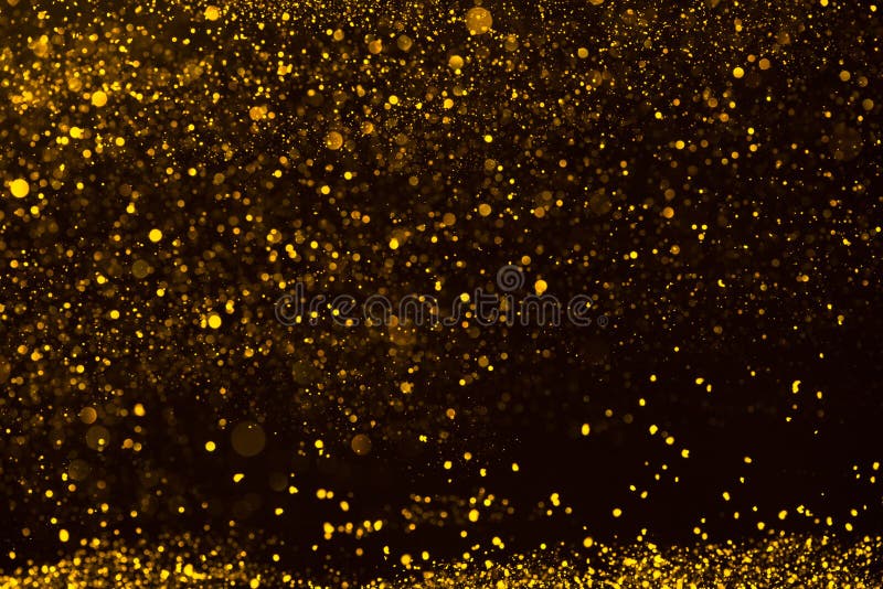 Gold Glitter Rain Abstract Texture Stock Image - Image of bokeh ...
