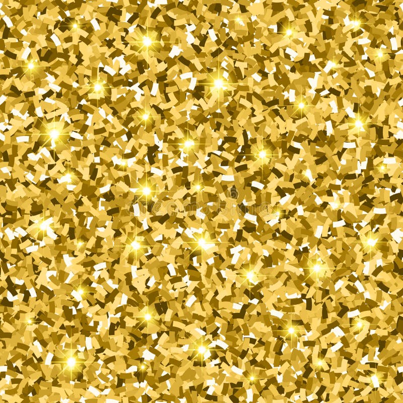 Gold Glitter Seamless Pattern Stock Vector - Illustration of glittering ...