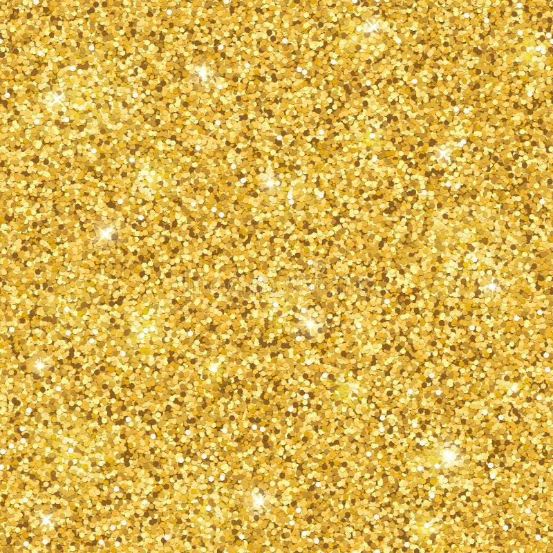 Gold Glitter Seamless Pattern. Vector Stock Vector - Illustration of ...