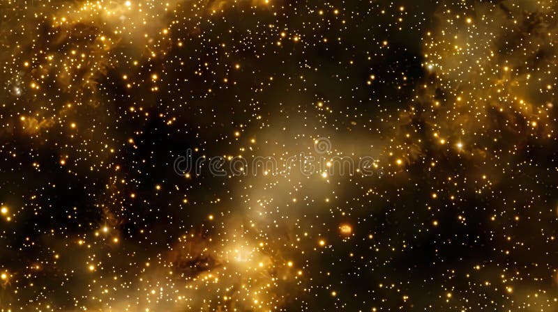 Gold Glitter Seamless Texture, Starry Sky Background Stock Illustration ...