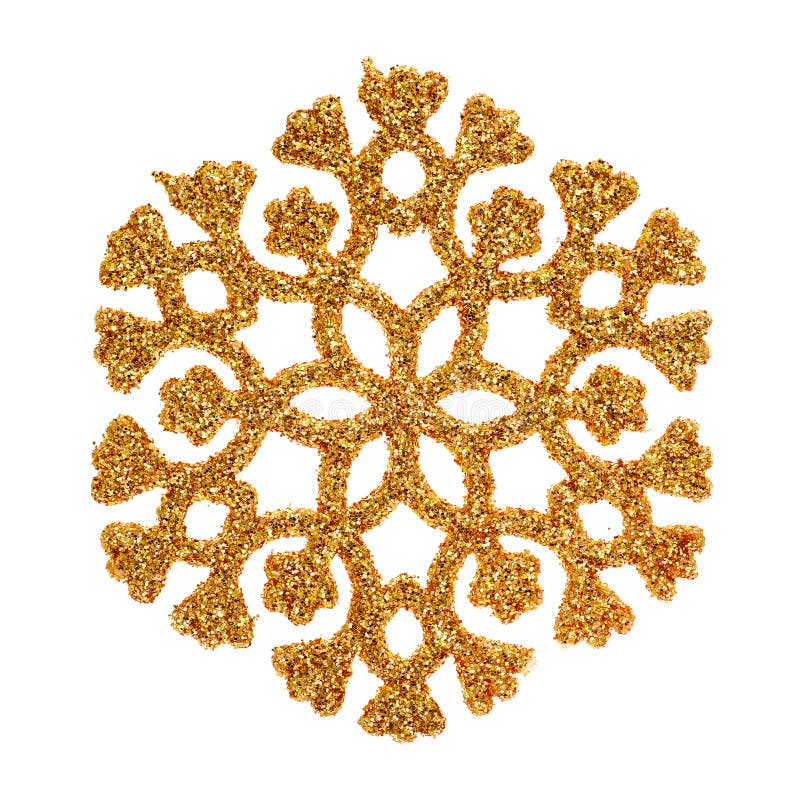 Gold Glitter Snowflake stock photo. Image of sparkling - 27630210
