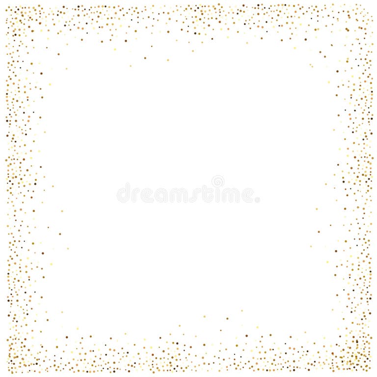 Gold Glitter Square Frame, Glitter Stock Vector - Illustration of ...
