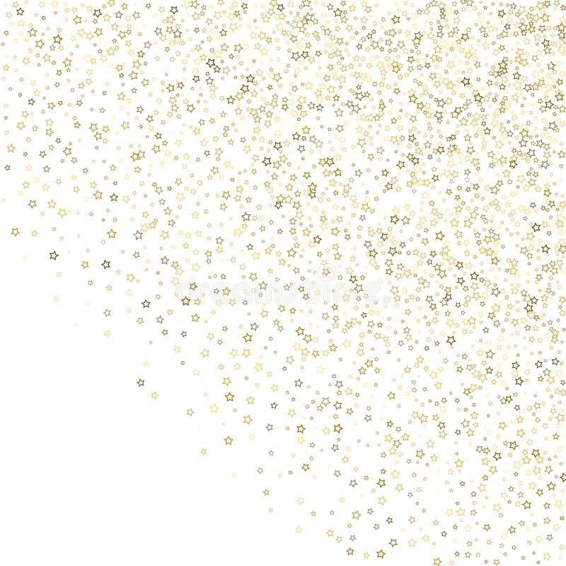 Gold Glitter Stars. Luxury Shiny Confetti Stock Illustration ...