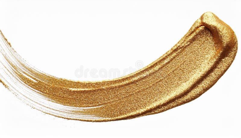 Gold Glitter Swash Shiny Stroke Shape, Luxury Party Element Stock Photo ...