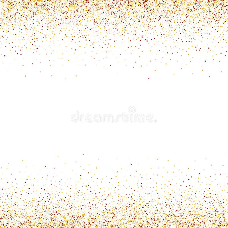 Gold Glitter Texture Isolated on White Background. Golden Dots ...