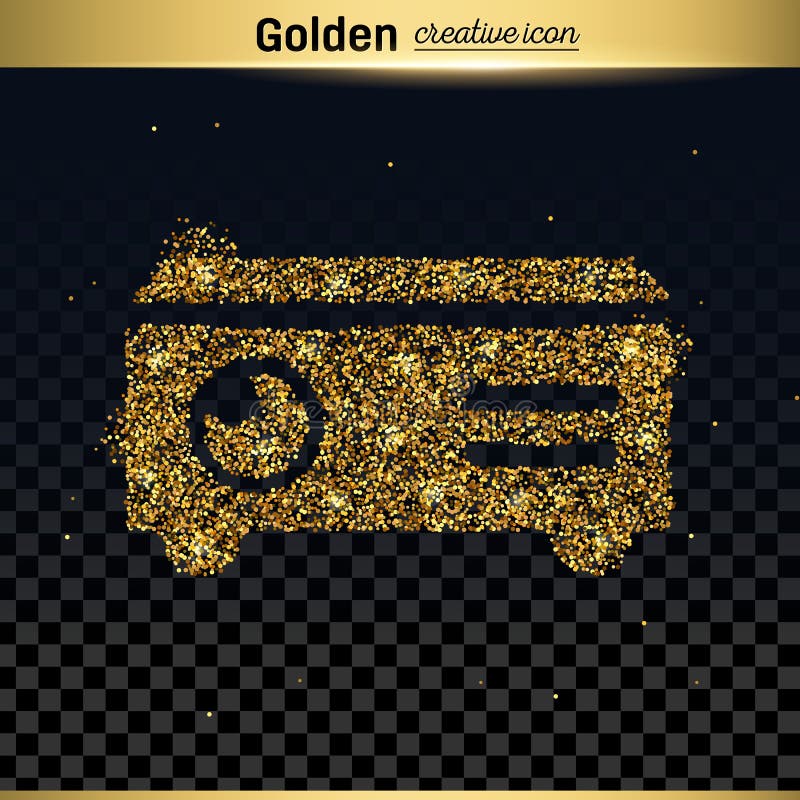 Gold glitter vector icon stock vector. Illustration of multimedia ...