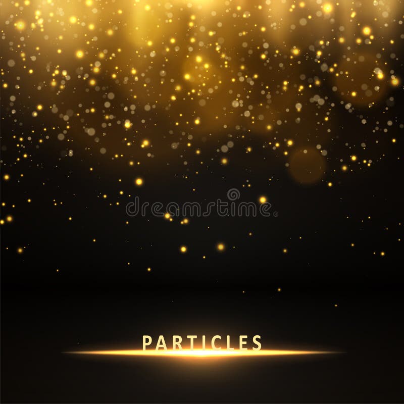 Gold Glittering Star Dust Lights Stock Vector - Illustration of magic ...