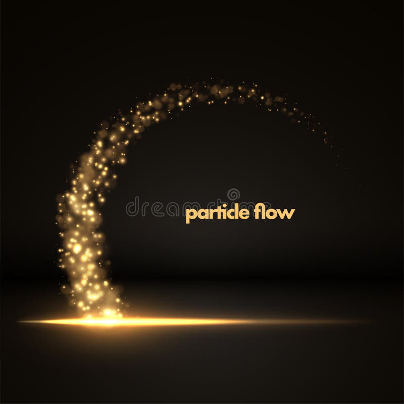Gold Glittering Star Dust Lights Stock Vector - Illustration of ...