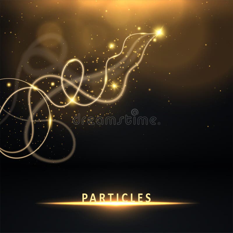 Gold Glittering Star Dust Lights Stock Vector - Illustration of ...