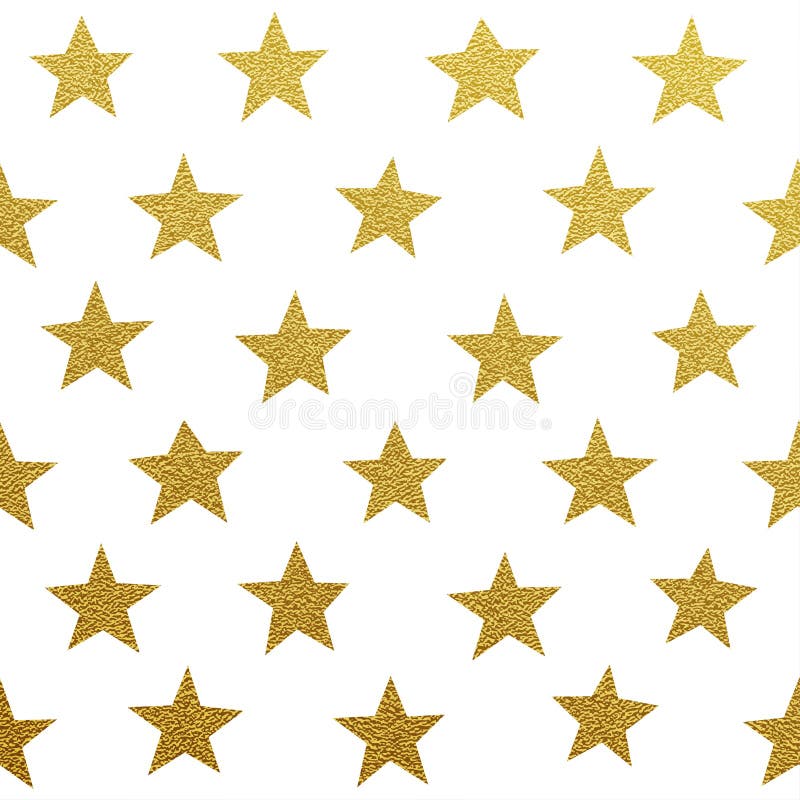 Gold Glittering Stars Pattern Stock Vector - Illustration of background ...