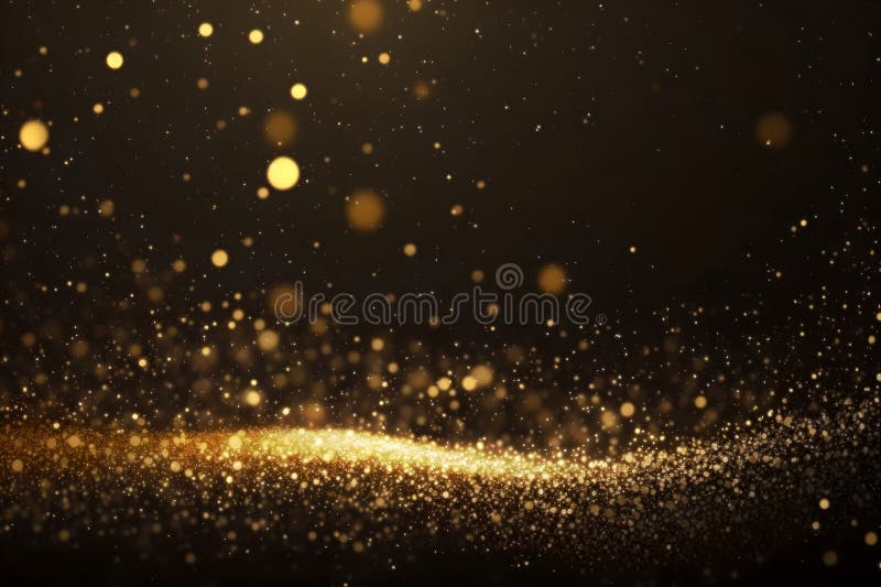 Gold Glittering Waves. Golden Dust. Abstract Illustration Stock ...
