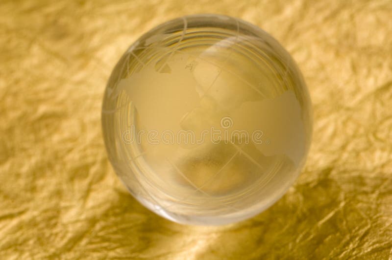 Gold Globe stock image. Image of translucent, earth, world - 11278805