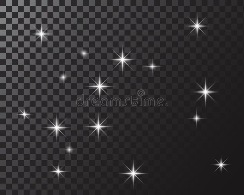 Gold Glowing Light Effects Isolated on Transparent Background. Vector ...