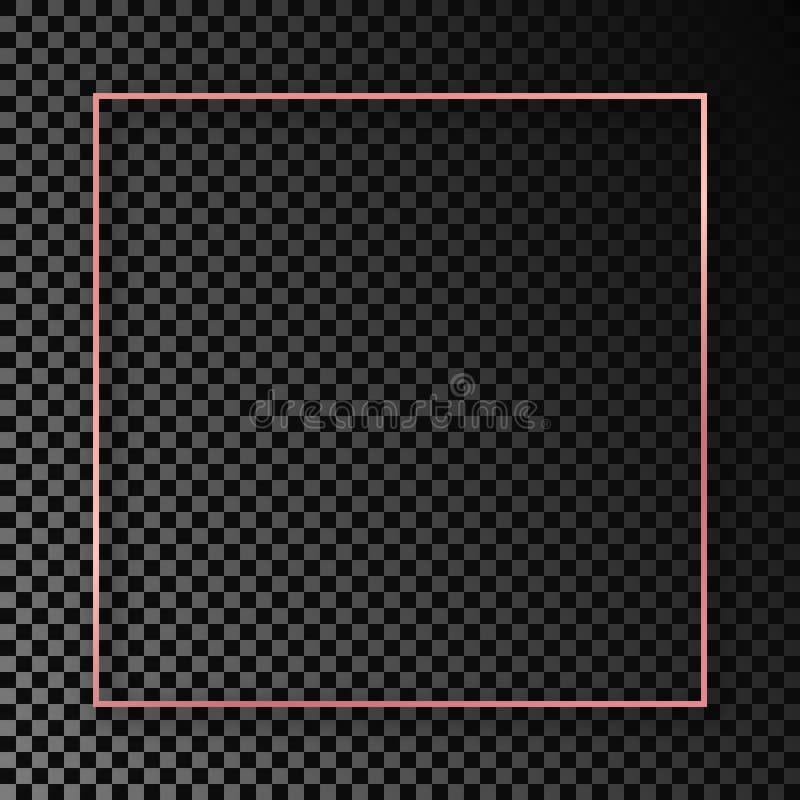 Gold glowing square frame stock vector. Illustration of effect - 295387866