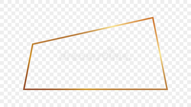 Gold Glowing Trapezoid Shape Frame Stock Vector - Illustration of ...